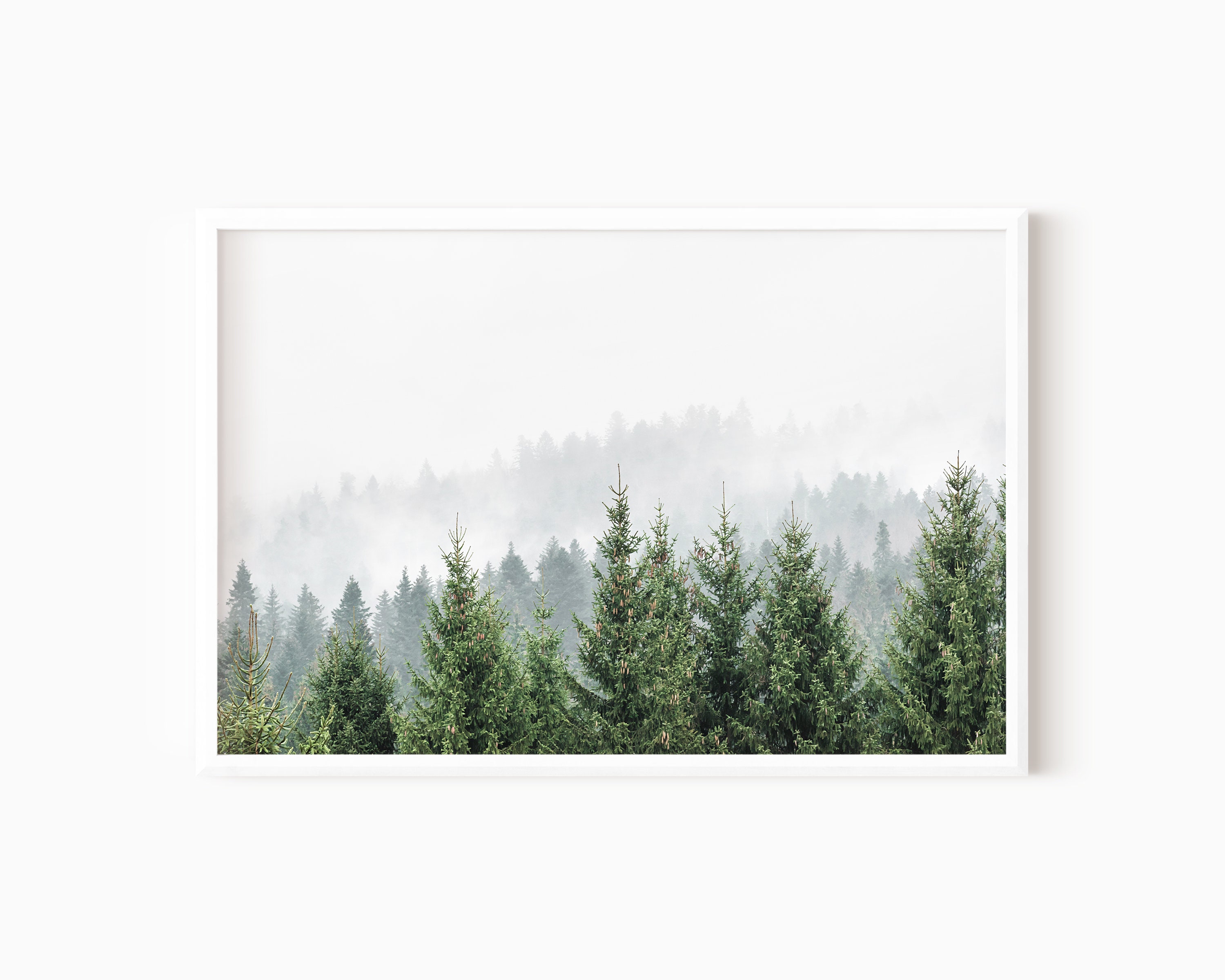 Forest Print | Landscape Wall Art Digital Download | Forest Printable ...