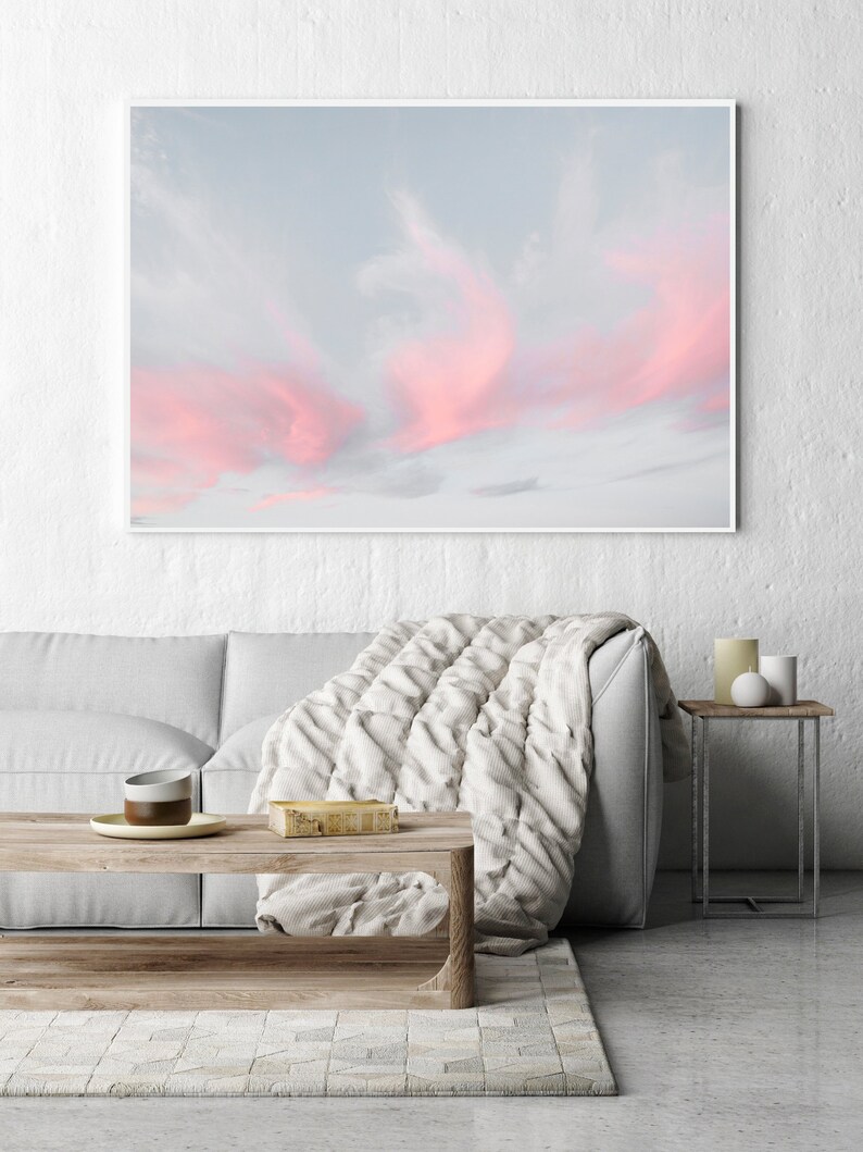 Pink Clouds Art Print Printable Sunset Photography DOWNLOAD - Etsy