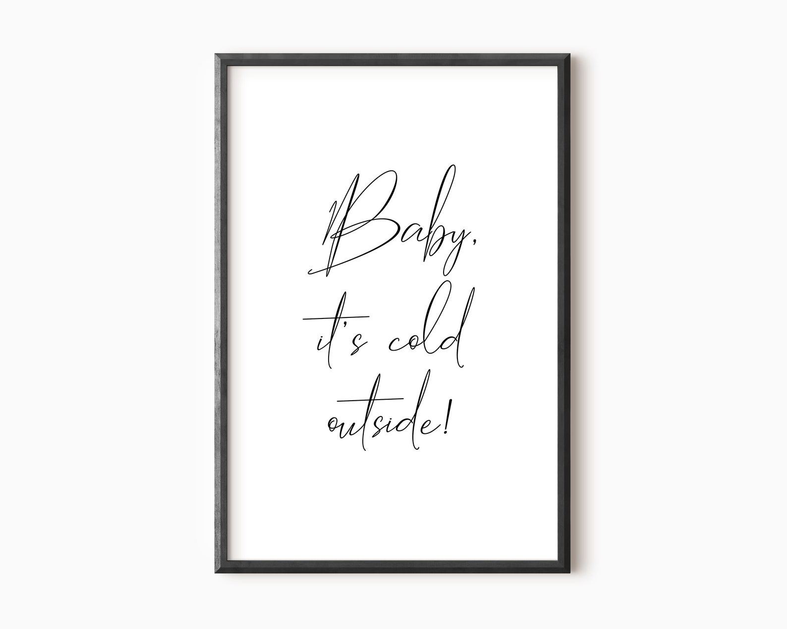 Baby It's Cold Outside Wall Art Christmas Gallery Wall - Etsy