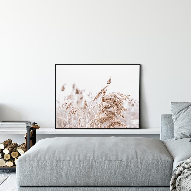 Grass Print Download Neutral Color Art Modern Prints Botanical | Etsy