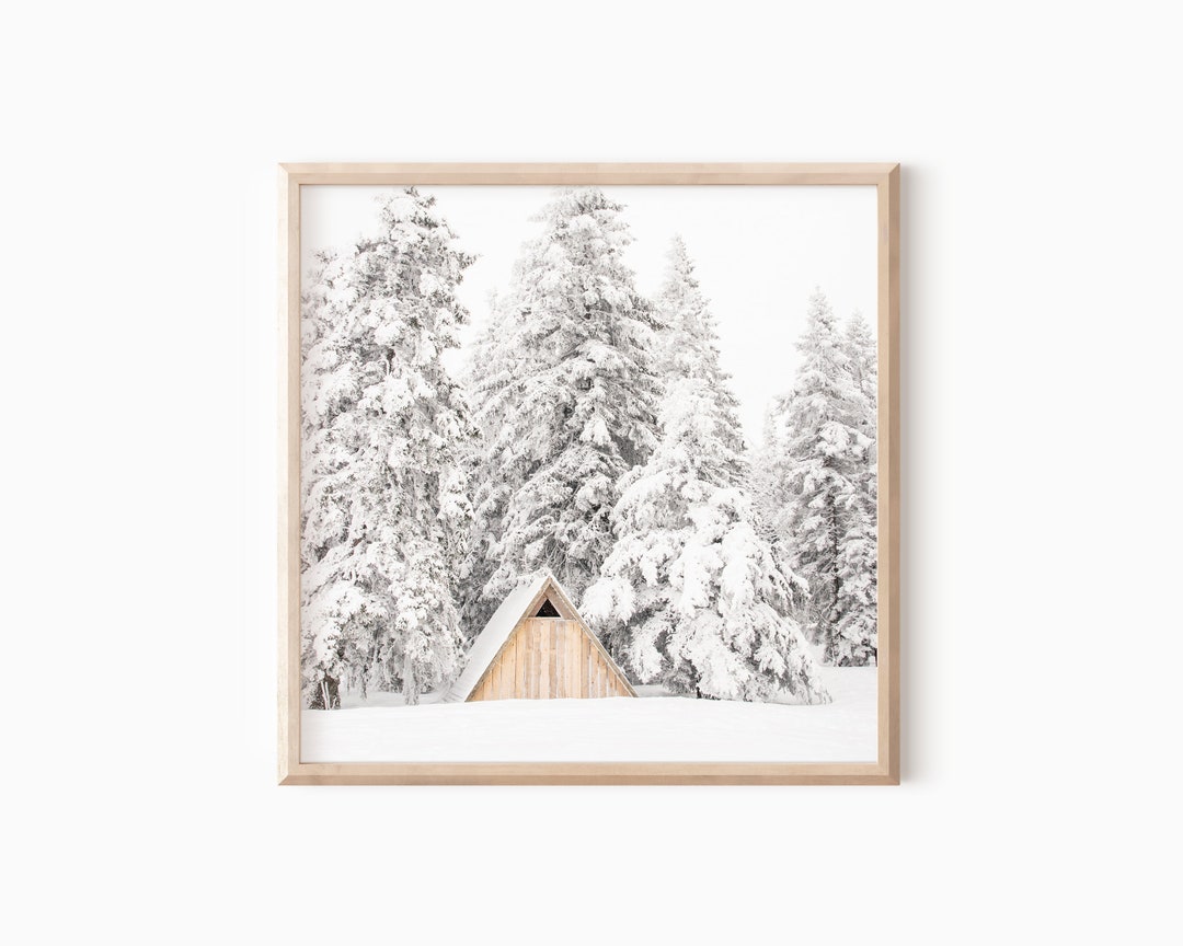 Winter Wonderland Snowy Forest Print | Winter Season Art Printable ...