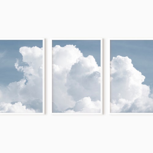 Cloud Art Print Light Blue Sky Photography Cloud Print | Etsy