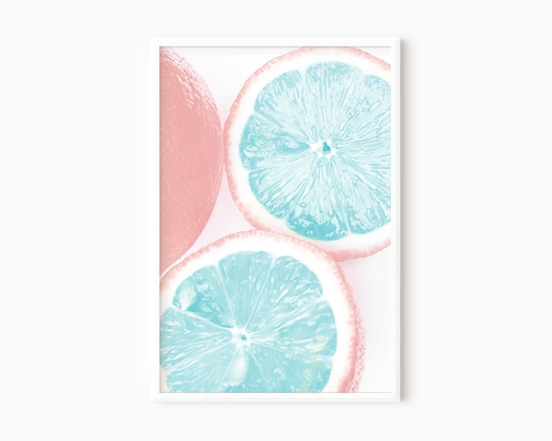 Lemon Slice Art Print | Printable Abstract Wall Art #0403 - Etsy