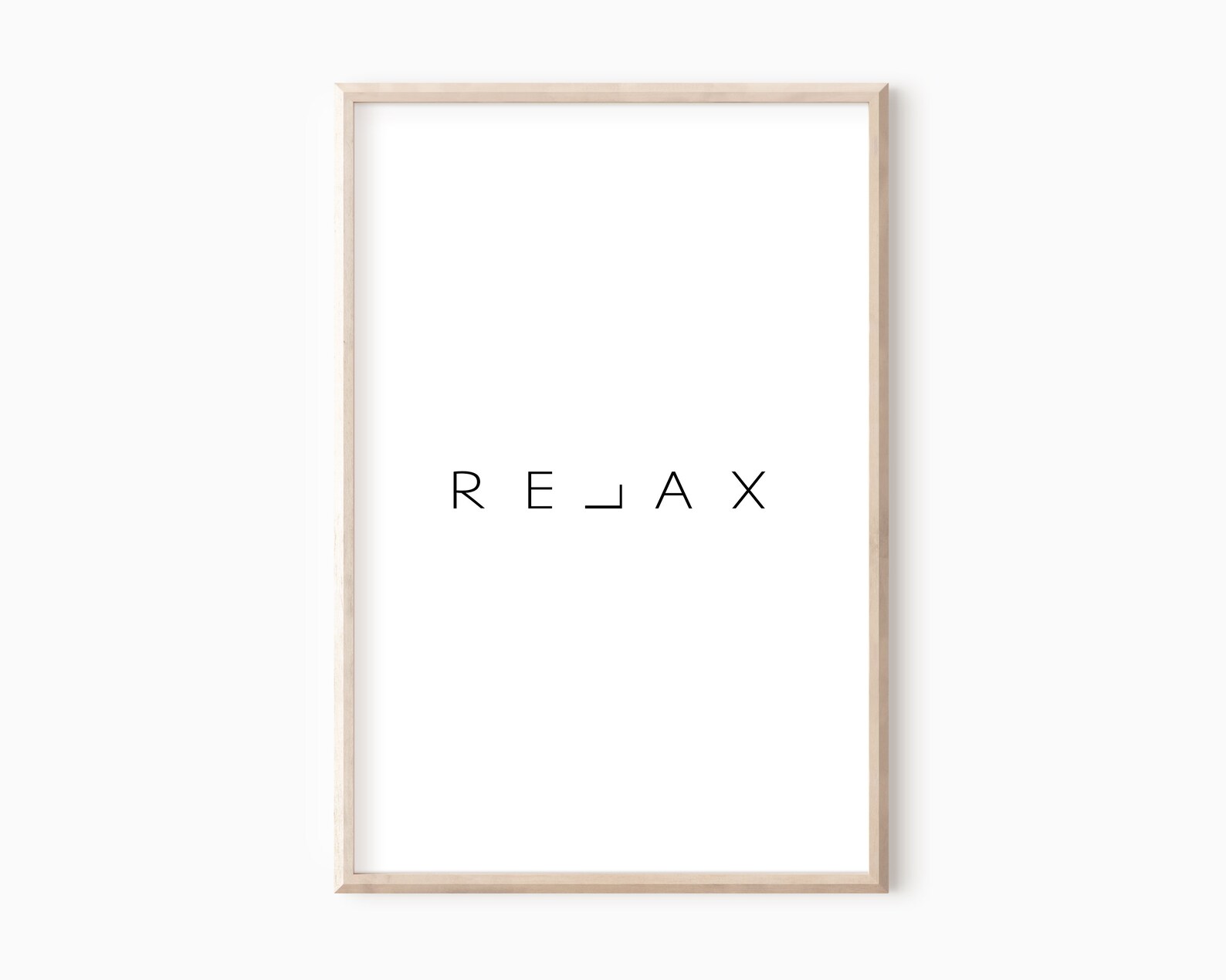 Relax Print Modern Minimalist Relax Poster Office Wall Art | Etsy
