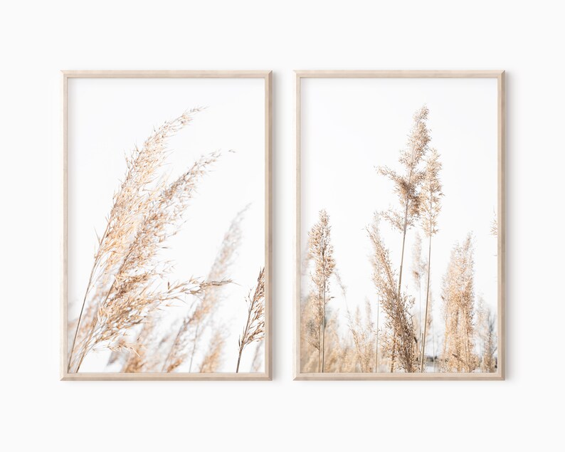 Printable Wall Art Set of 2 Grass Prints Downloadable Prints | Etsy