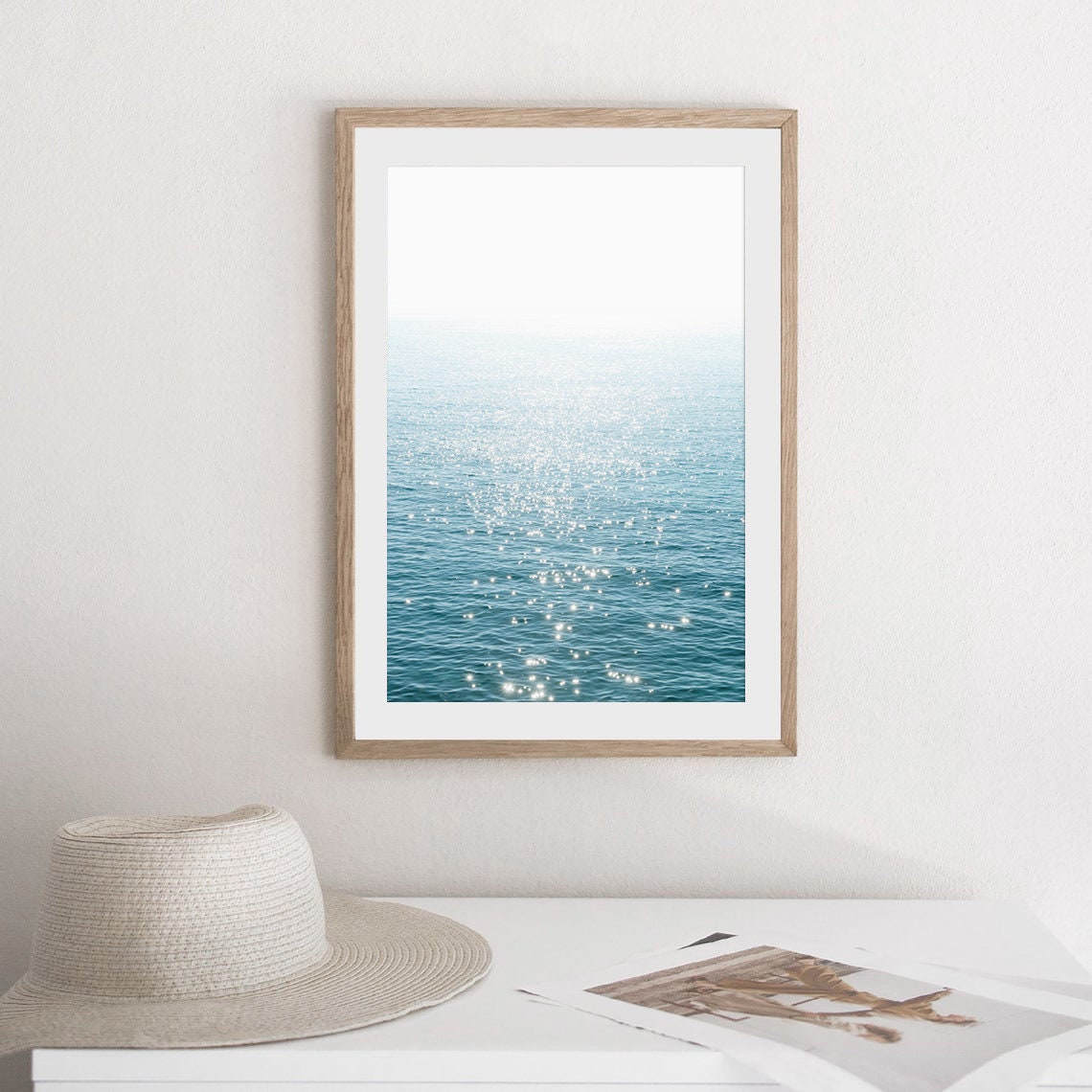 Blue Ocean Wall Art Beach Print Downloadable Art Sea | Etsy