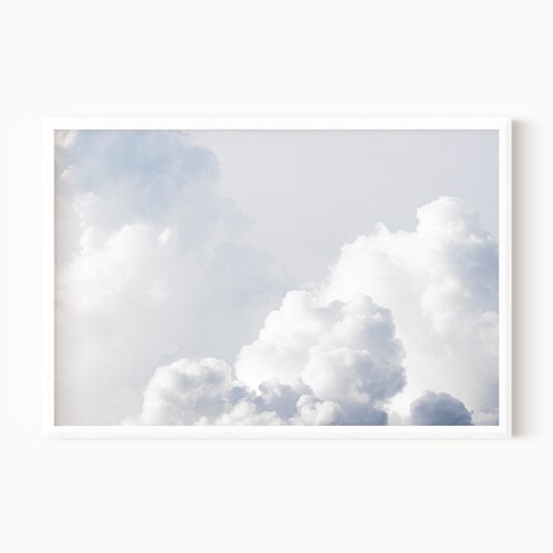 Cloud Art Print Light Blue Sky Photography Cloud Print | Etsy