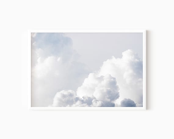 Cloud Print Downloadable Prints Light Blue Photo Digital | Etsy