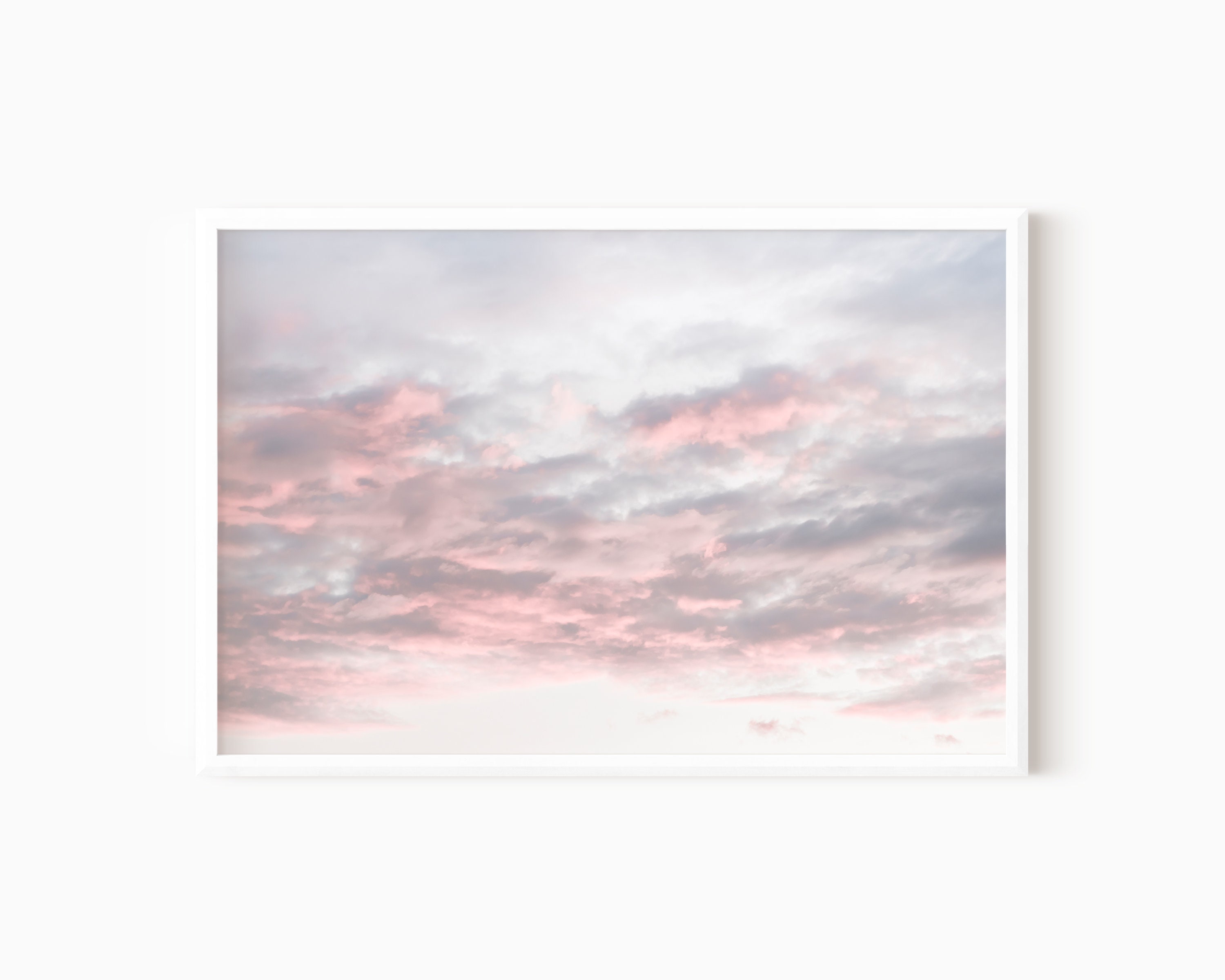 Pink Clouds Digital Print Printable Sunset Wall Art 0738 - Etsy