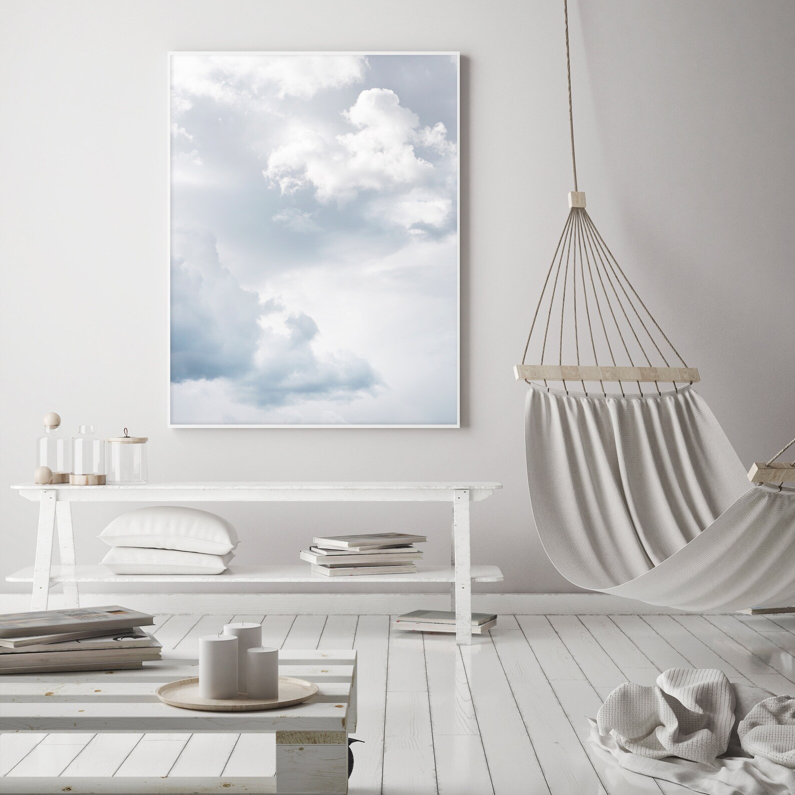 Cloud Print Light Blue Photo Downloadable Prints Printable Wall Art ...