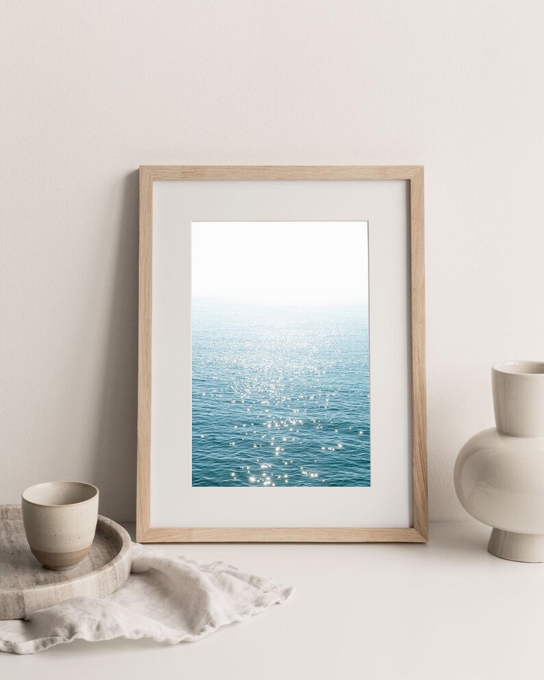 Blue Ocean Wall Art Beach Print Downloadable Art Sea | Etsy