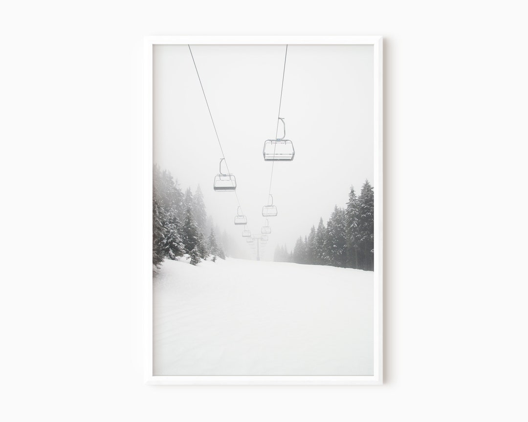Ski Print Instant Download | Printable Winter Art Print | Digital ...