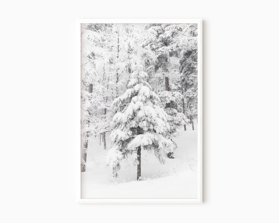 Christmas Tree Print | Printable Holiday Wall Art | Winter Wonderland ...