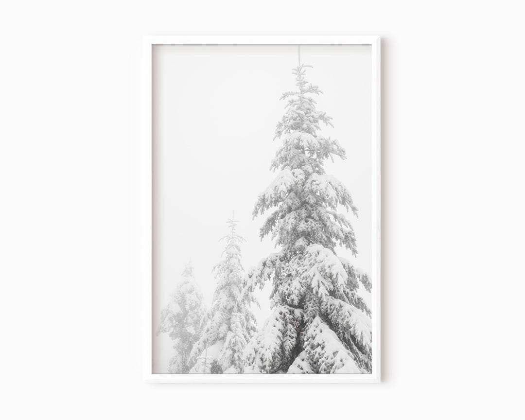 Snowy Winter Print DOWNLOAD | Printable Winter Tree Poster | Snowy ...