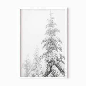 Snowy Winter Print DOWNLOAD | Printable Winter Tree Poster | Snowy ...