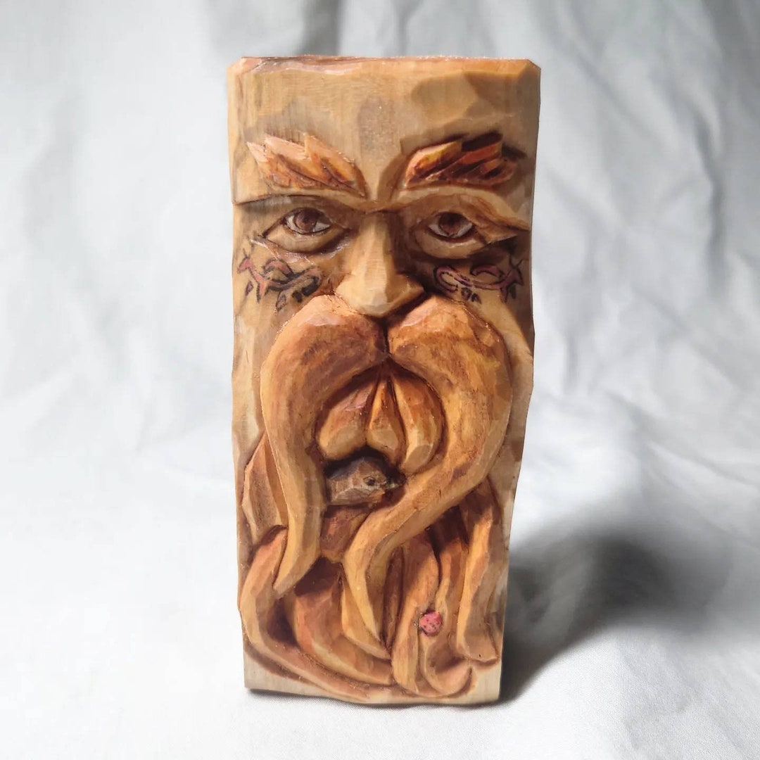 Anglo Saxon Wood Spirit Wood Figure Hand Carved Desk - Etsy