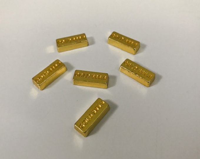 6 Miniature Gold Bars - Etsy