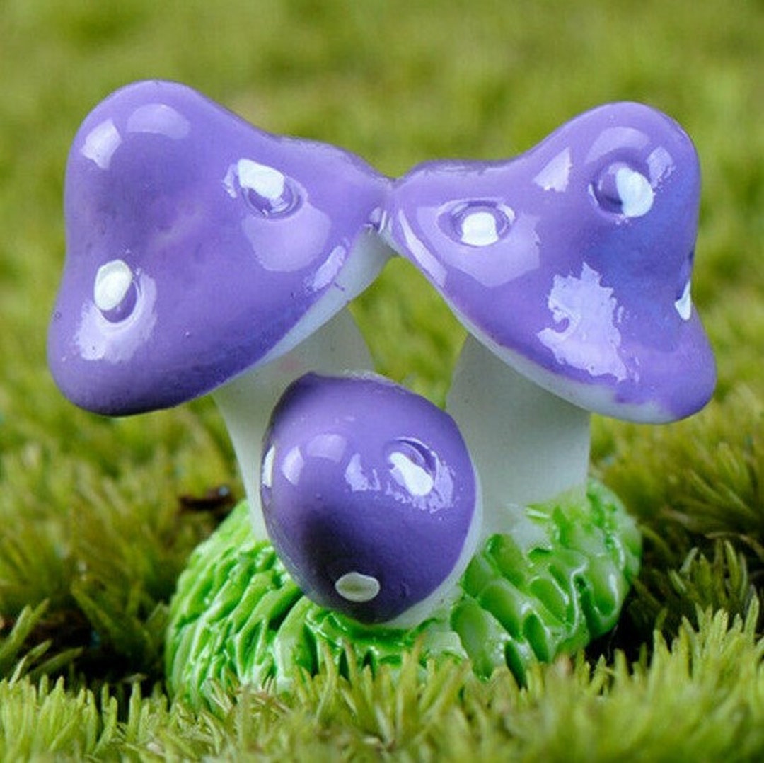 1 Pc of Mini Triple Mushrooms Your Color Choice - Etsy