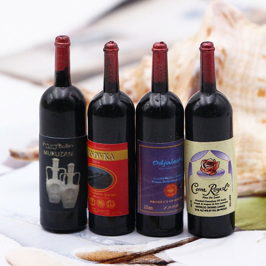 4 Mini Wine Bottles - Etsy
