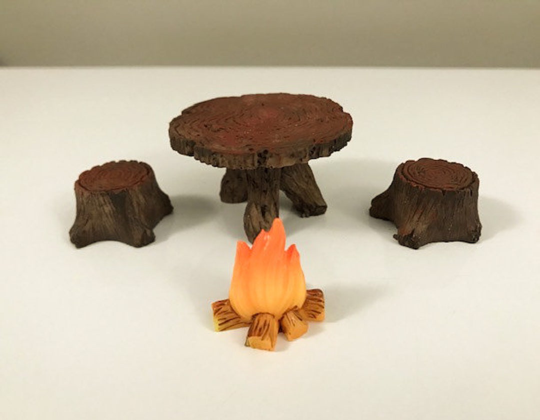 Miniature Table Set With Campfire - Etsy
