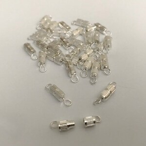 24 Tiny Screw End Caps - Etsy