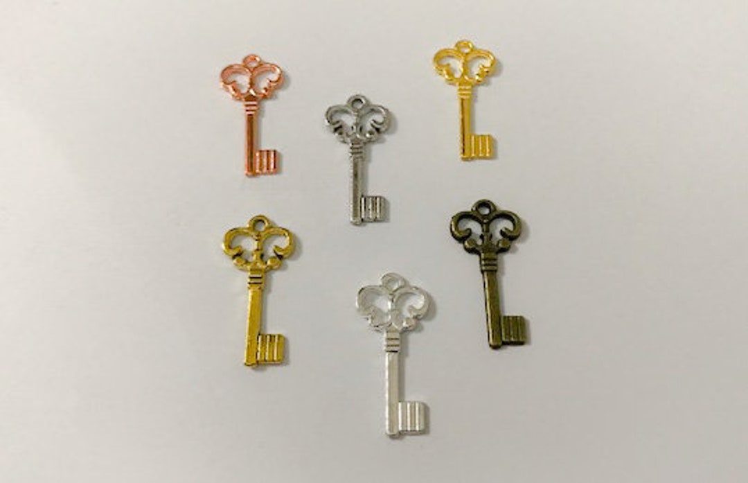 1, 3 or 6 Miniature Keys -- Your Color Choice - Etsy