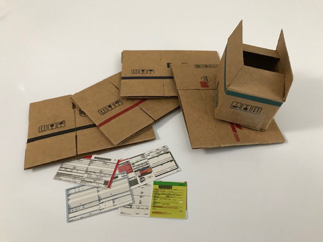 2 Mini Shipping Boxes With Labels - Etsy