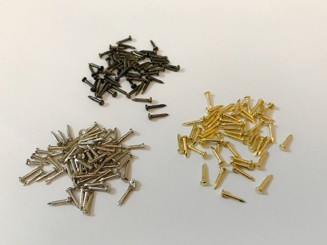 Mini Hardware (50 Screws/threaded Nails) -- 3 Colors - Etsy