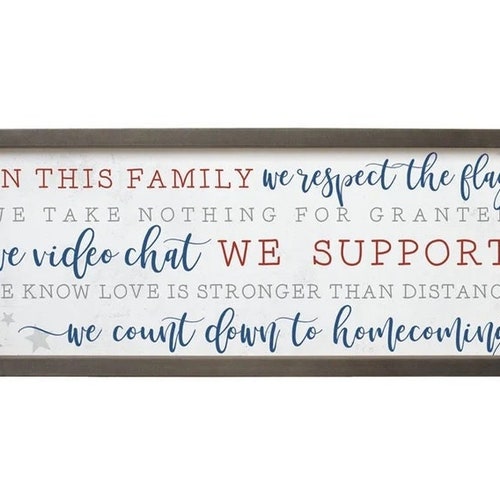 Military Family Sign Deployment Wall We Support Our Troops - Etsy