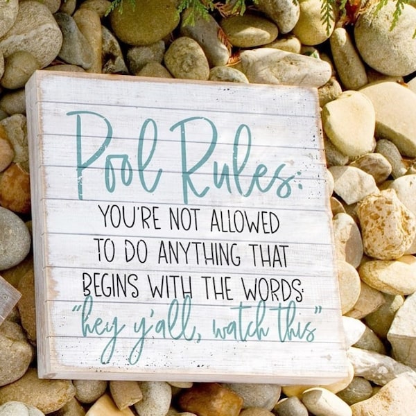 Funny Pool Signs - Etsy