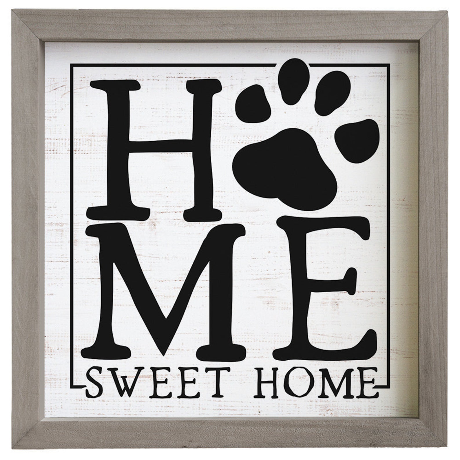 Home Sweet Home Paw Rustic Wood Framed Sign Animal Lover - Etsy
