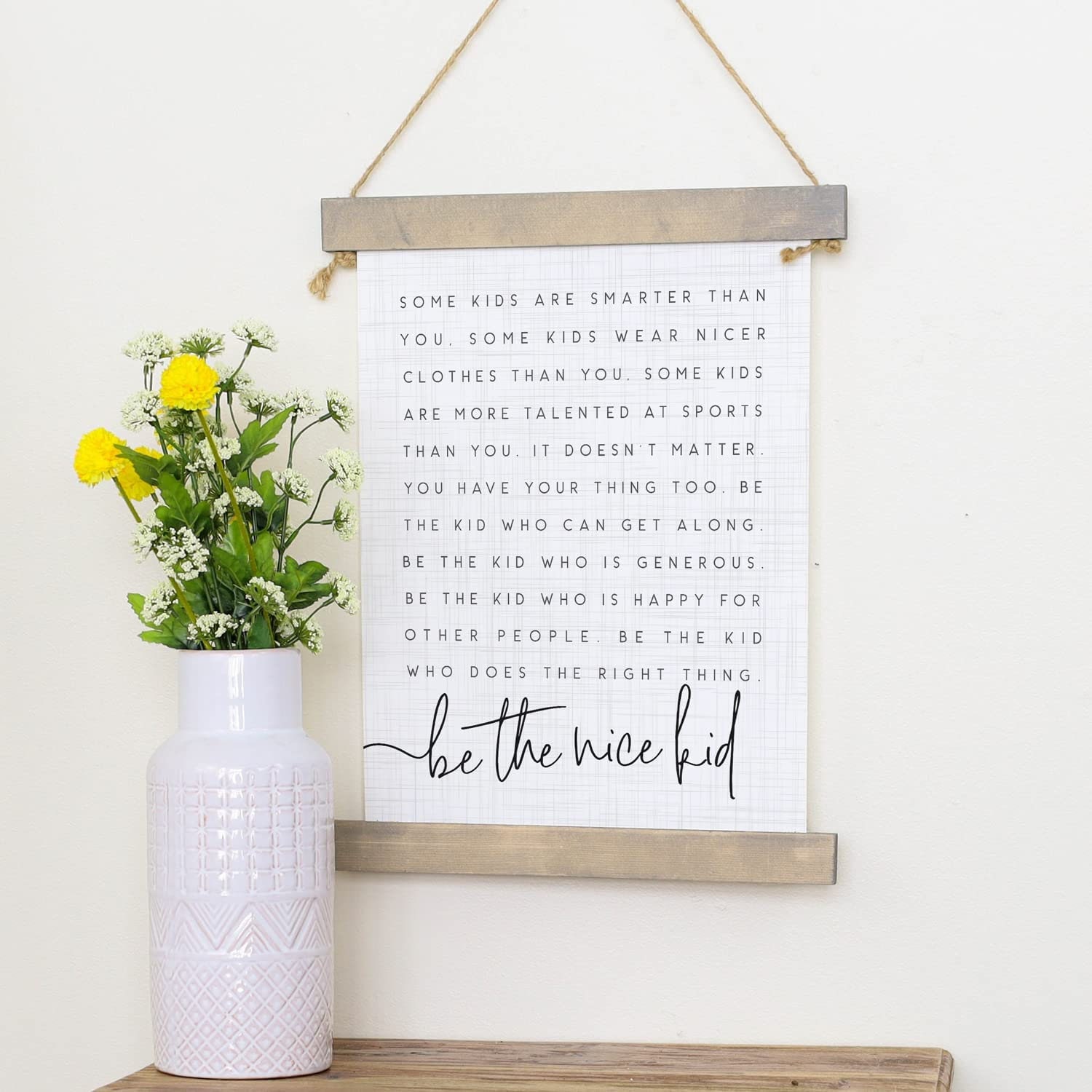 Be the Nice Kid Sign Be the Kind Kid Quote Large Hanging - Etsy