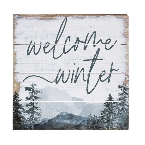 Welcome Winter Sign TWO SIZES Rustic Wood Sign Rustic - Etsy