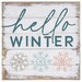 Hello Winter Sign Winter Decor Rustic Wood Sign Country Winter Rustic ...
