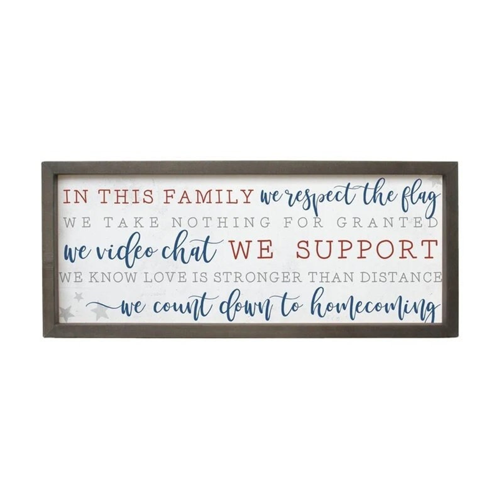 Military Family Sign Deployment Wall We Support Our Troops - Etsy