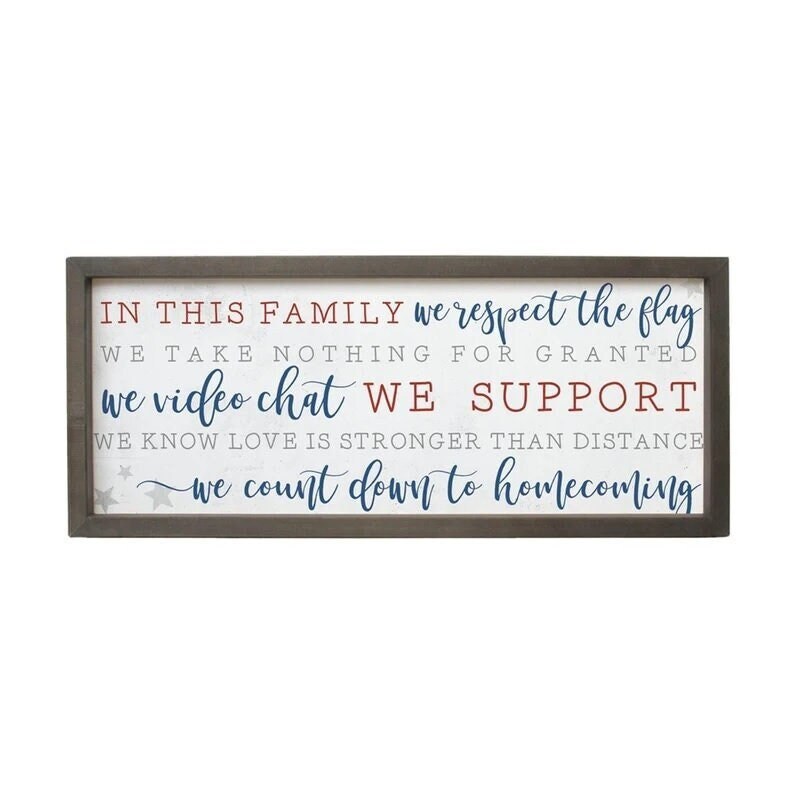 Military Family Sign Deployment Wall We Support Our Troops - Etsy