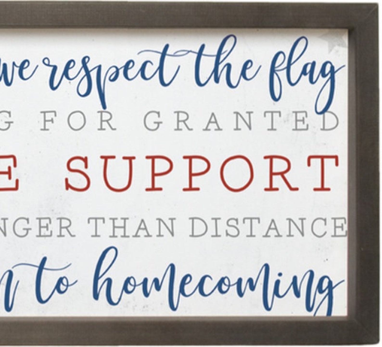 Military Family Sign Deployment Wall We Support Our Troops - Etsy