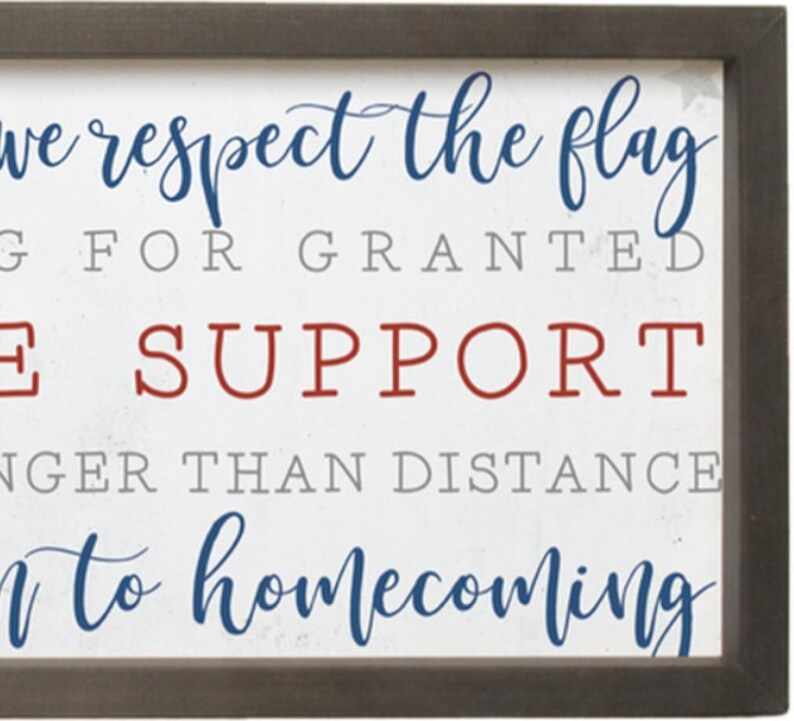 Military Family Sign Deployment Wall We Support Our Troops - Etsy