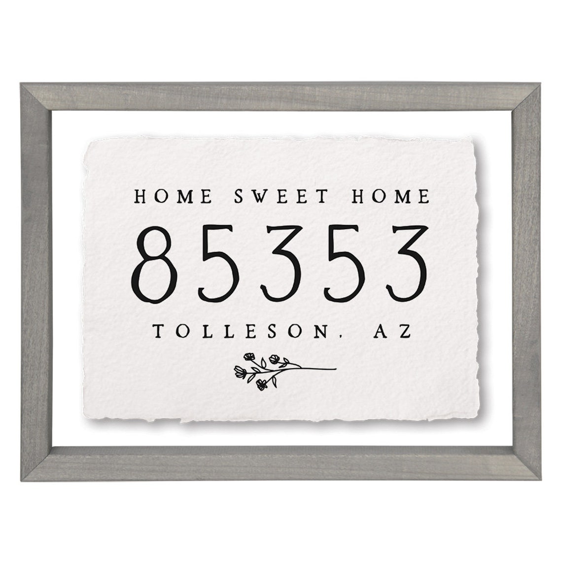 Personalized Zip Code Address Sign Floating Frame Wall Art - Etsy