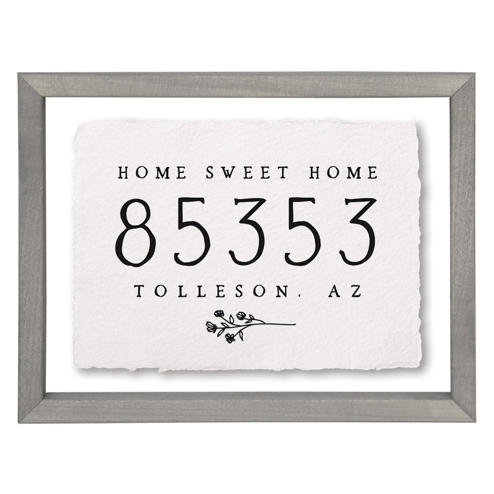 Personalized Zip Code Address Sign Floating Frame Wall Art - Etsy