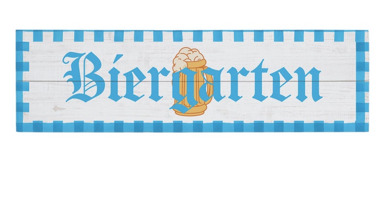 Wood Oktoberfest Sign OR Biergarten Sign Rustic Wood Sign - Etsy