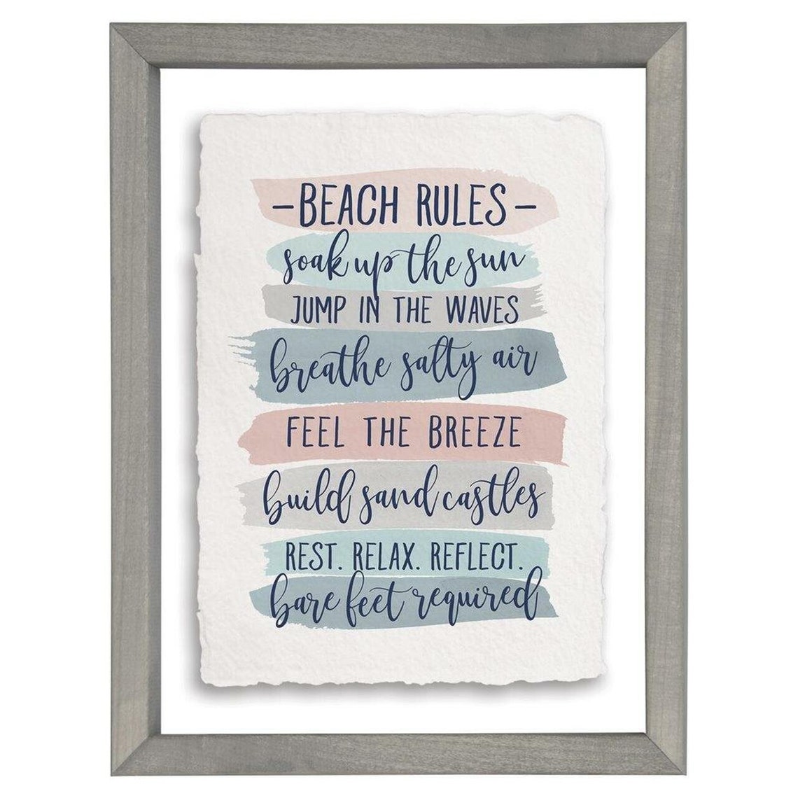 Beach Rules Floating Frame Beach Wall Art Advice From the - Etsy