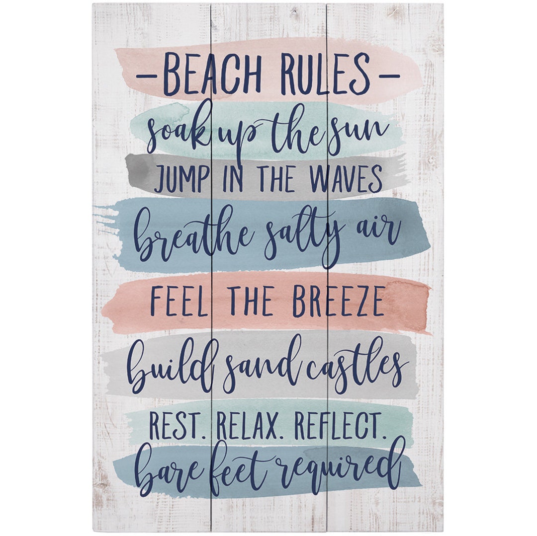 Beach Rules Rustic Wood Sign Advice From the Beach Advice From the ...