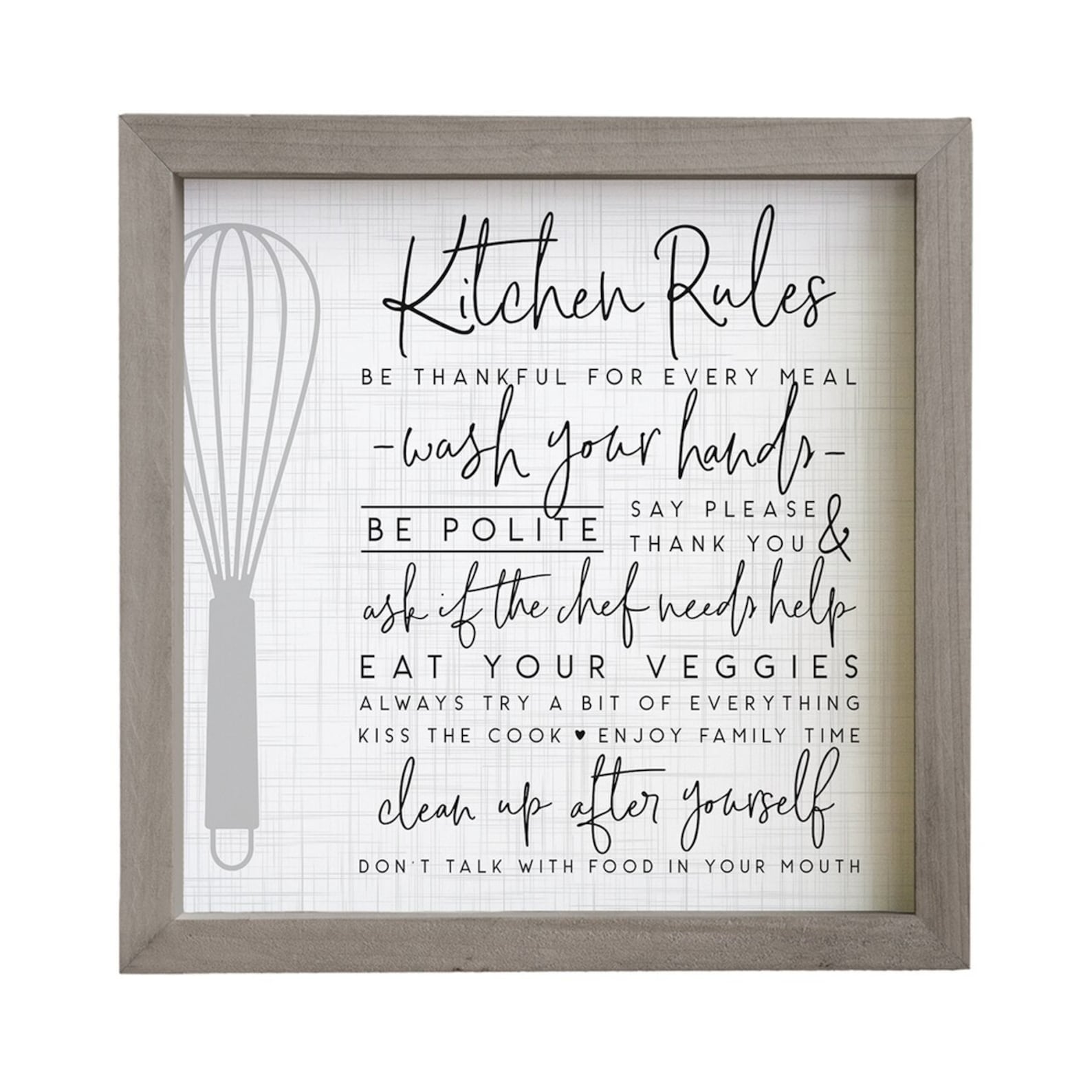 Kitchen Rules Sign Kitchen Sign Two Sizes Kitchen Wall | Etsy