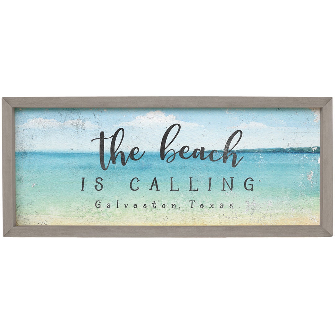 The Beach is Calling and I Must Go Beach Sign With Frame - Etsy