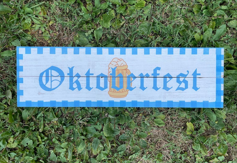 Wood Oktoberfest Sign OR Biergarten Sign Rustic Wood Sign - Etsy