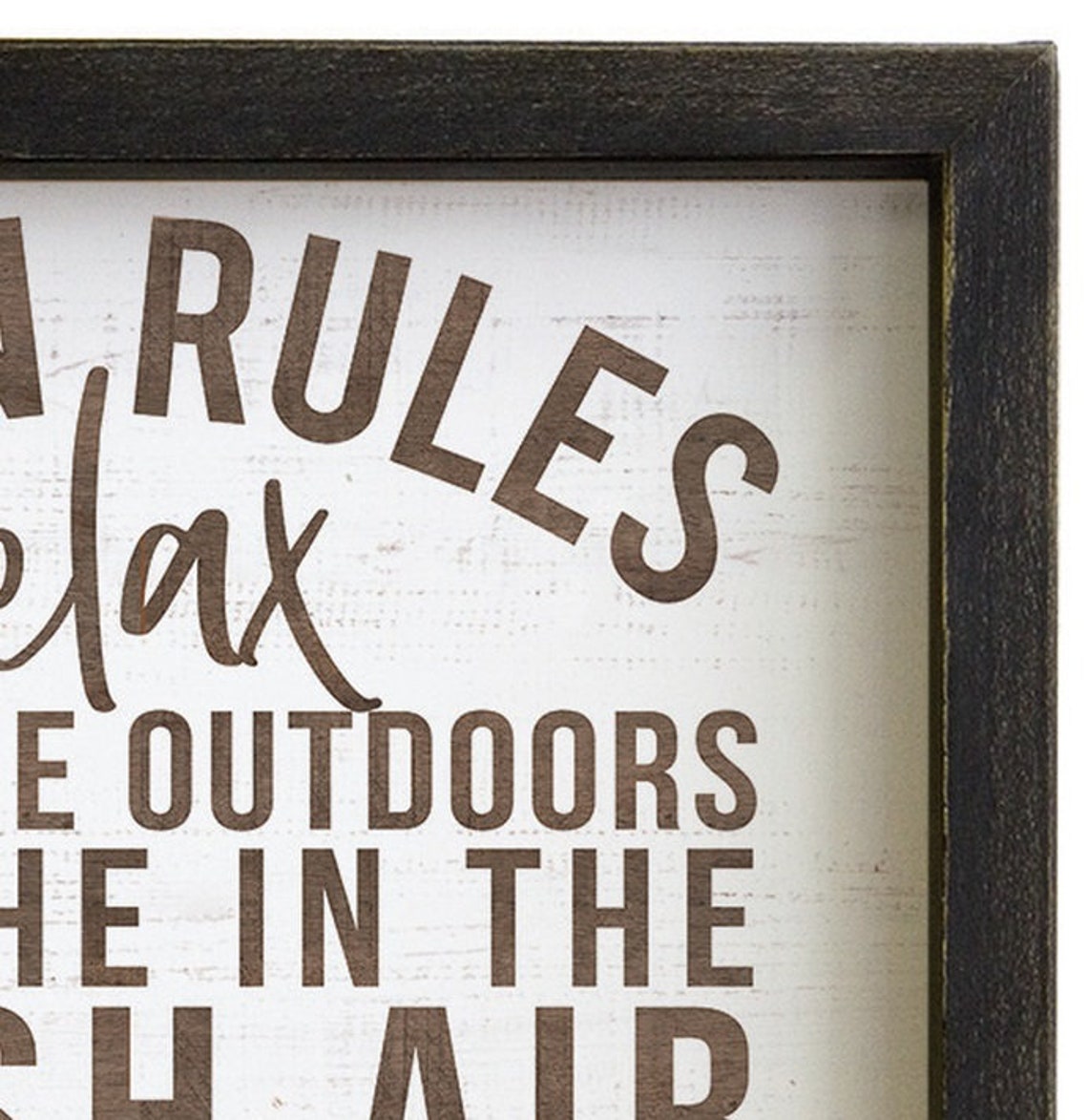 Cabin Rules Wooden Sign TWO Sizes Rustic Wood Frame Sign - Etsy
