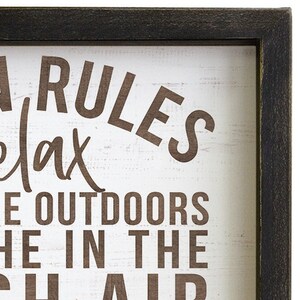 Cabin Rules Wooden Sign TWO Sizes Rustic Wood Frame Sign Take a Hike ...