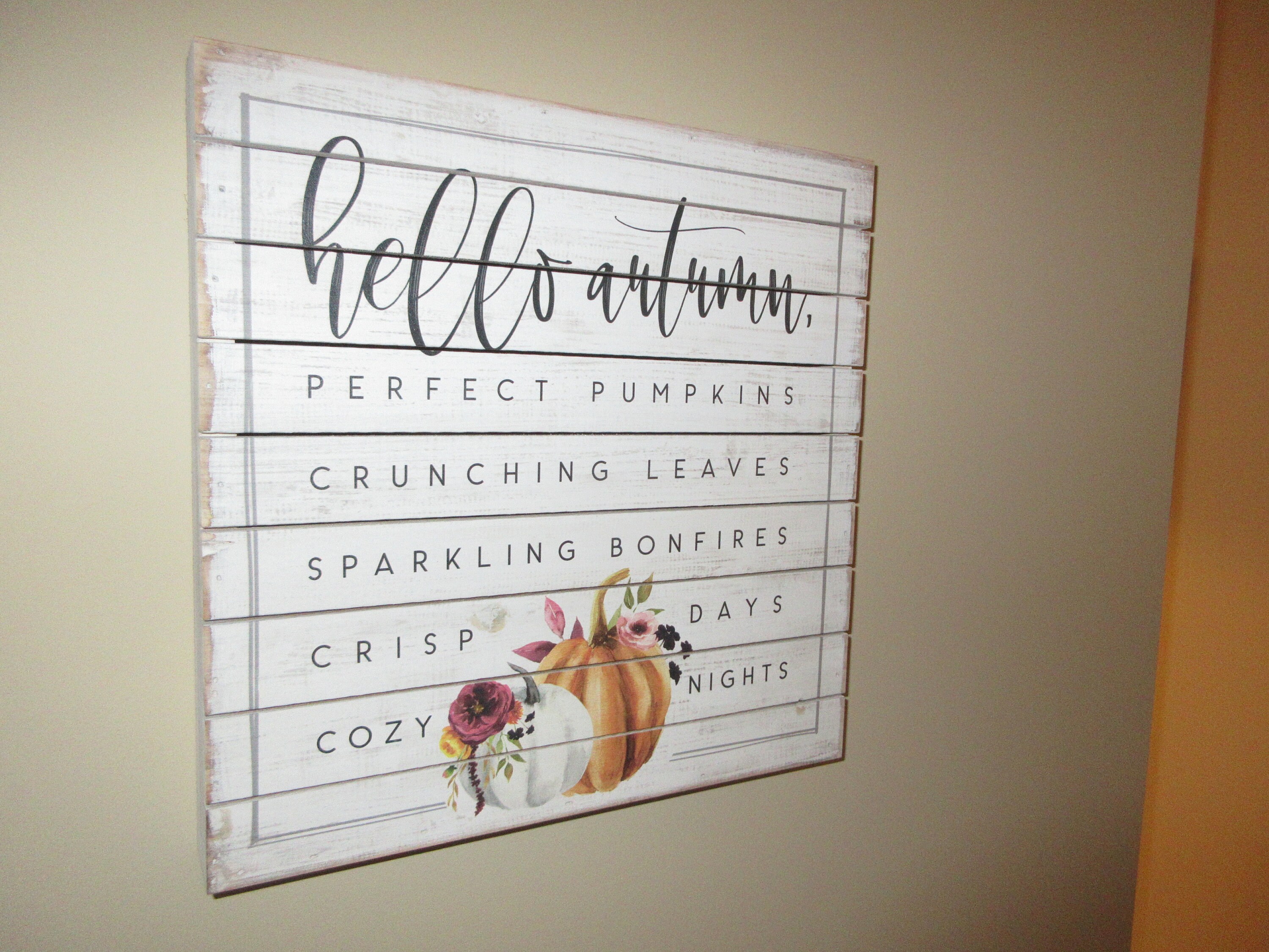 Hello Autumn Sign Hello Fall Rustic Wood Sign Autumn - Etsy