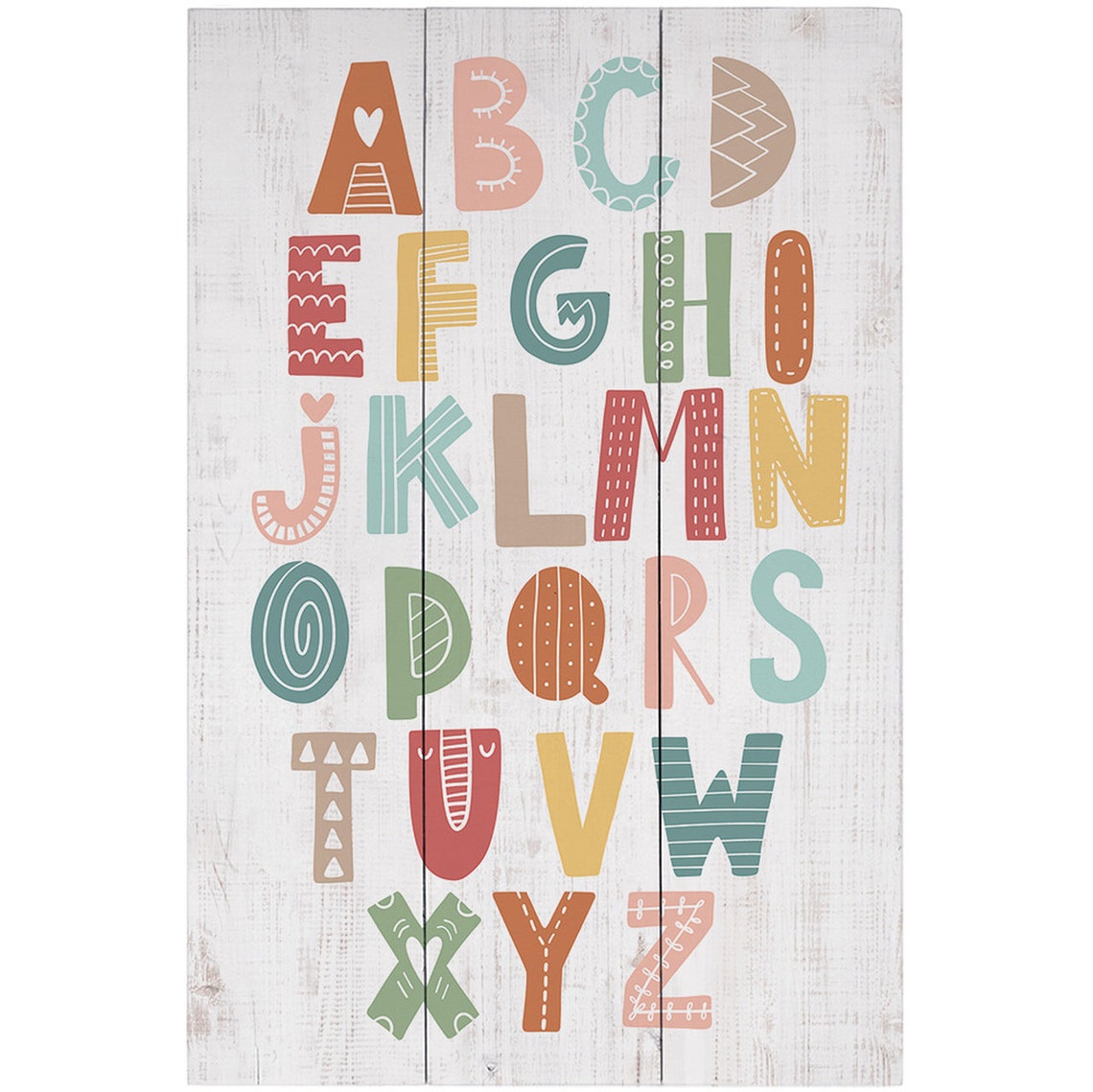 Colorful Alphabet ABC Sign Alphabet Print Large Nursery - Etsy